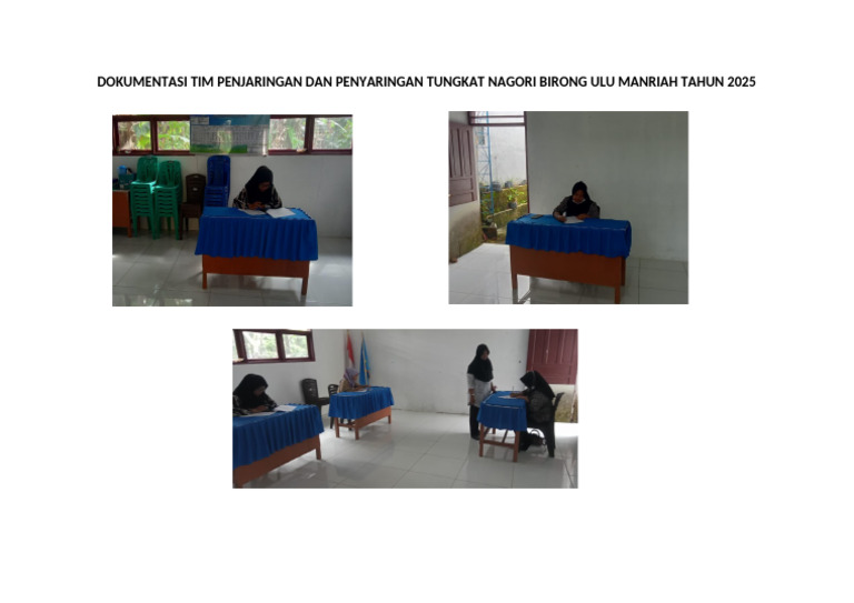 Dokumentasi Tim Penjaringan Dan Penyaringan Tungkat Nagori Birong Ulu ...