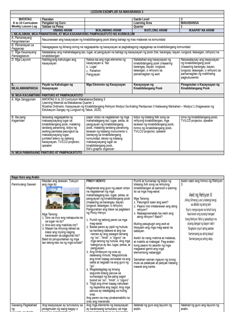 q1 Week1 Makabansa New | PDF