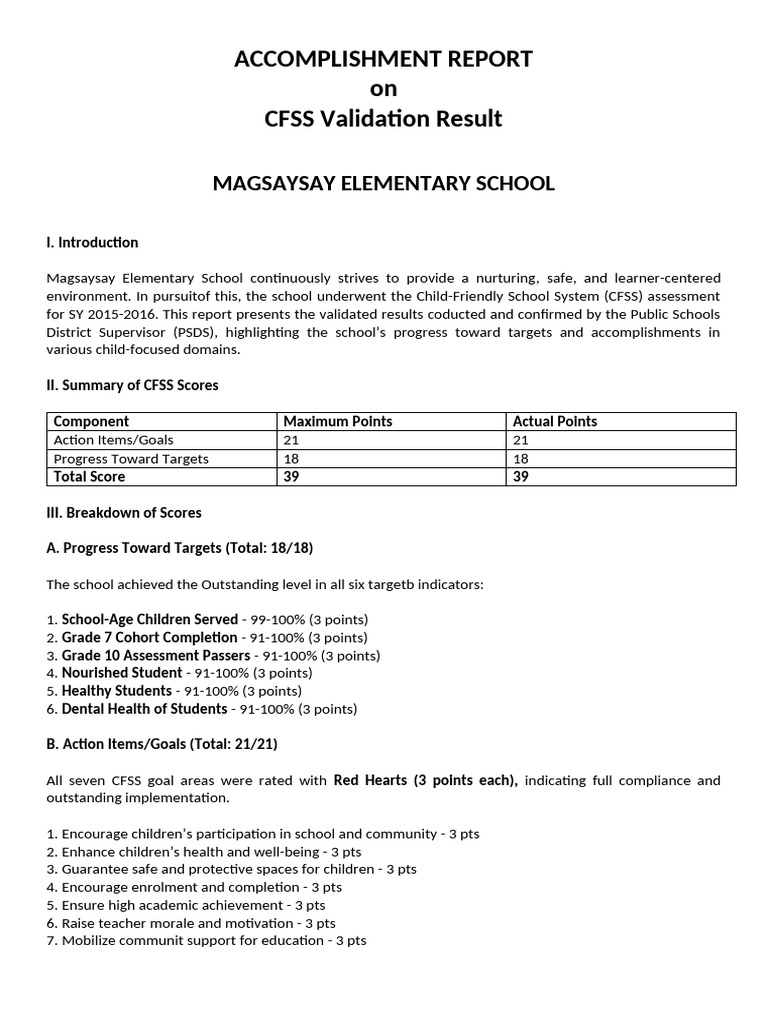 CFSS Enhanced Rate Validation Report | PDF