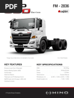 Hino Specifications | PDF | Vehicle Technology | Wheeled Vehicles