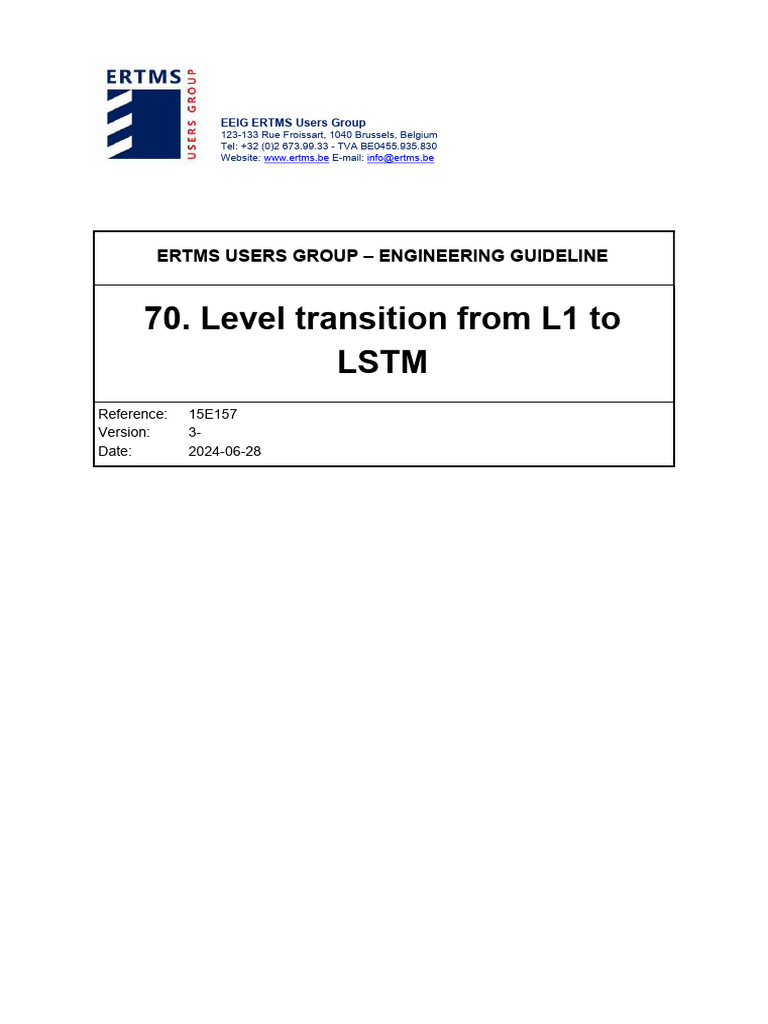 15E157 3 Level Transition From L1 To LSTM | PDF | Transport | Transport Safety