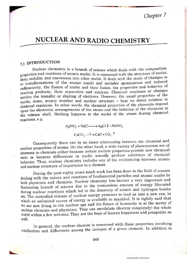Nuclear Chemistry | PDF