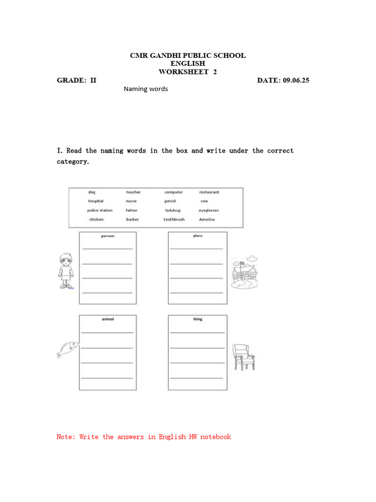 Worksheet 2 Gr2 | PDF