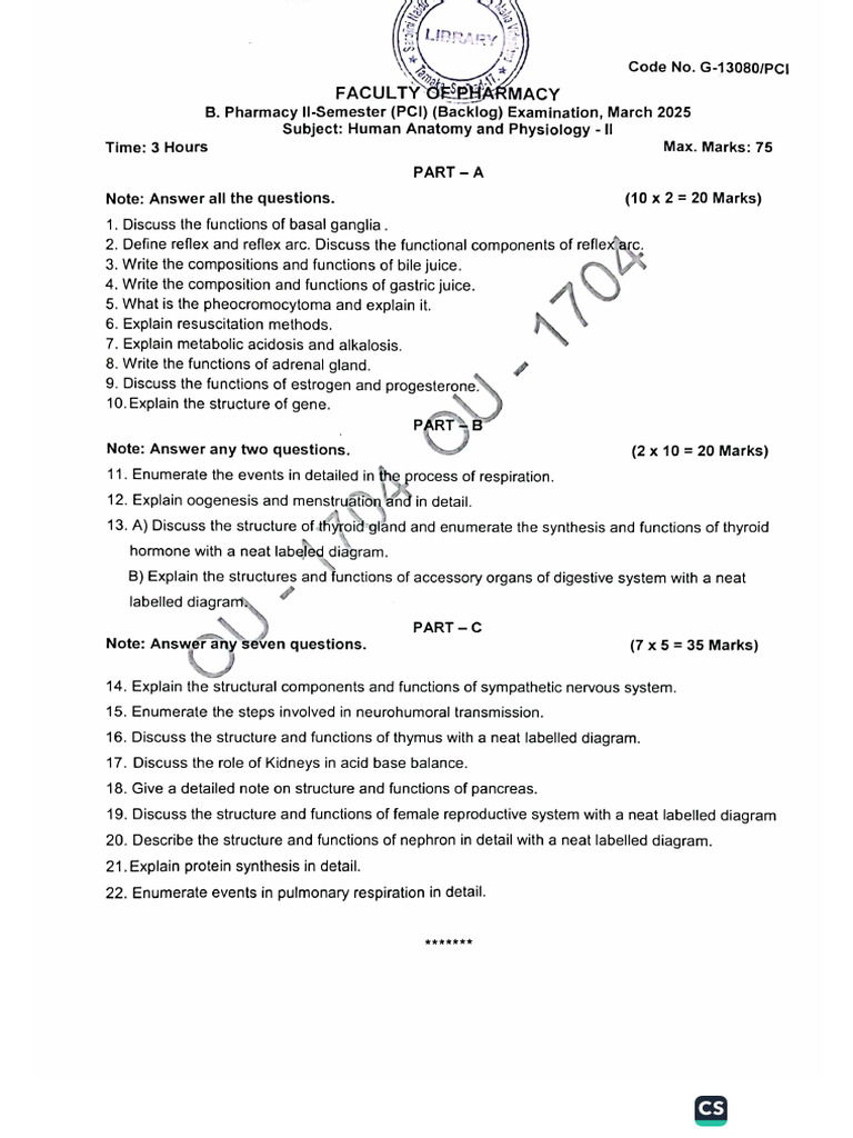 B Pham Sem II Onwards March 2025 | PDF