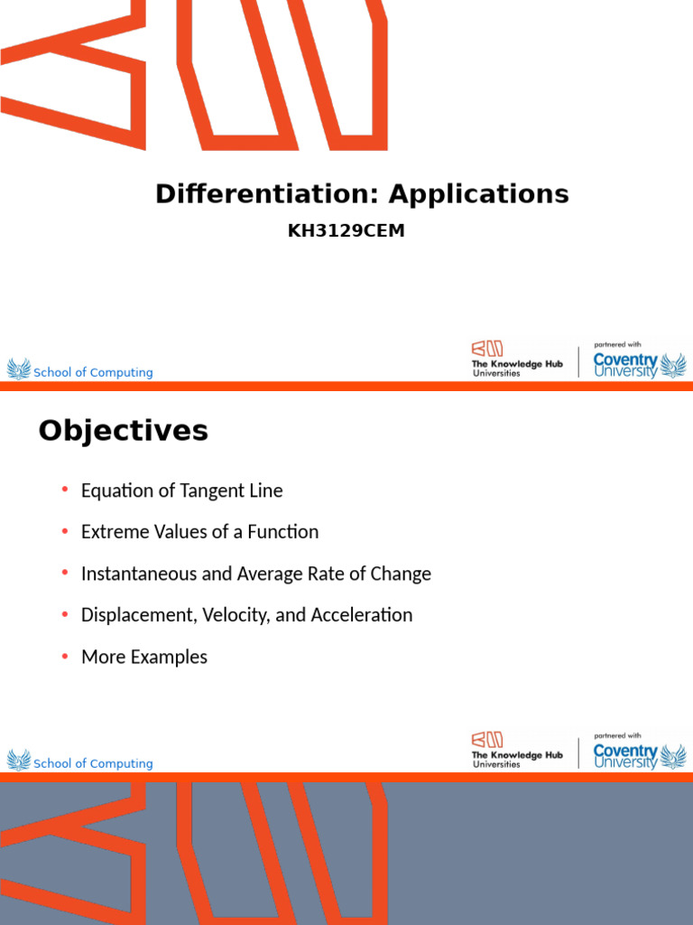 KH3129CEM-Lect-06 - V1 | PDF | Tangent | Mathematical Physics
