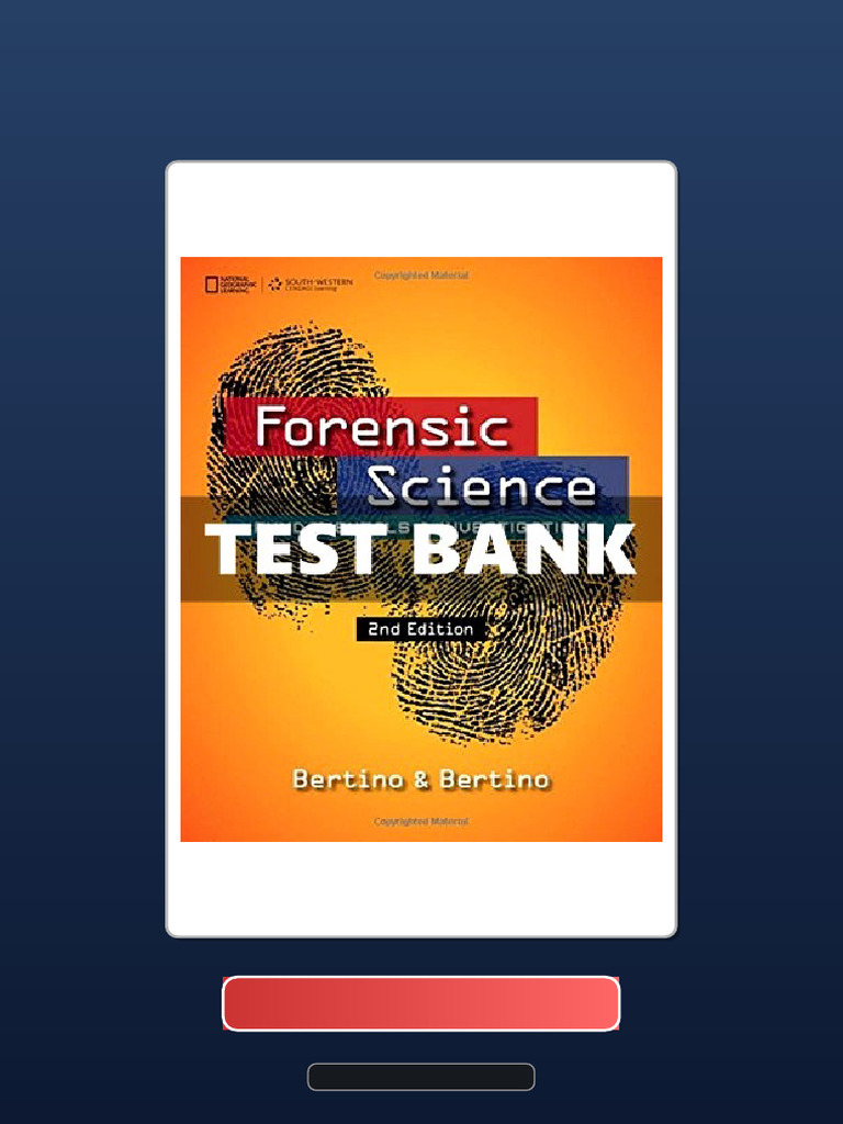 Forensic Science Fundamentals and Investigations 2 Ed Bertino Ebook and ...