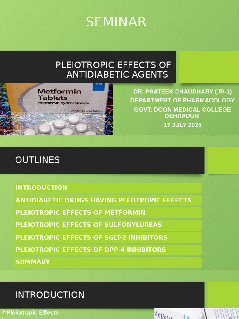 Pleiotropic Effects of Antidiabetic Drugs | PDF | Angiogenesis | Apoptosis