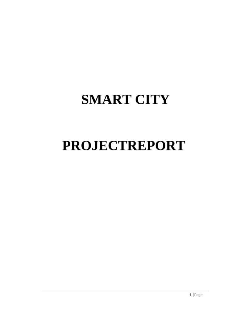 Smart City Project Report | PDF | Redevelopment | Smart Grid