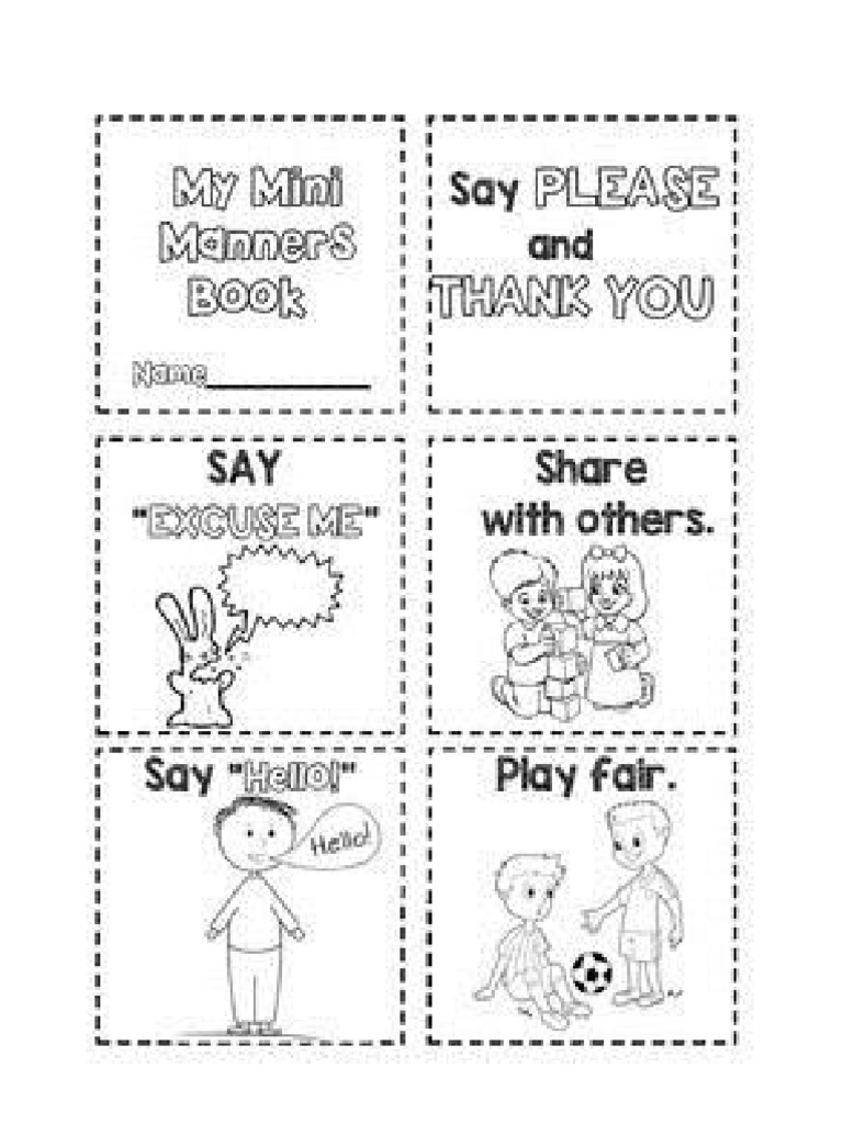 Mini Manners Book | PDF