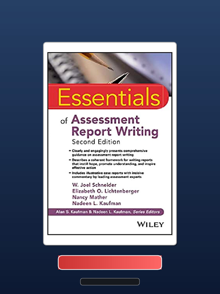 Essentials of Assessment Report Writing Essentials of Psychological Assessment Full Download ...