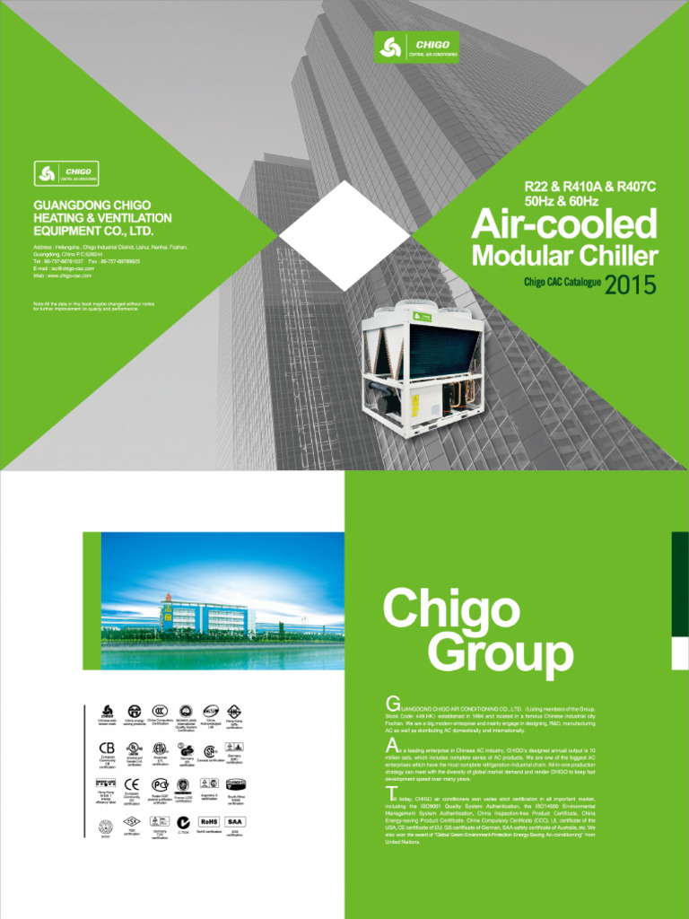 CHIGO-Air-cooled Modular Chiller 2015 | PDF