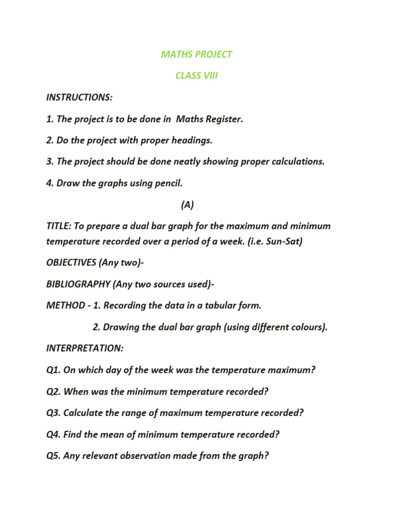 Maths Project Class8 25 | PDF