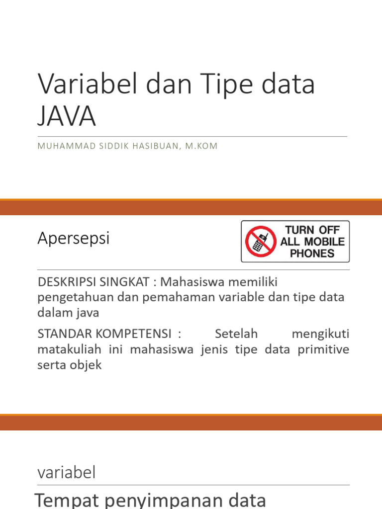 02 Variabel Dan Tipe Data | PDF