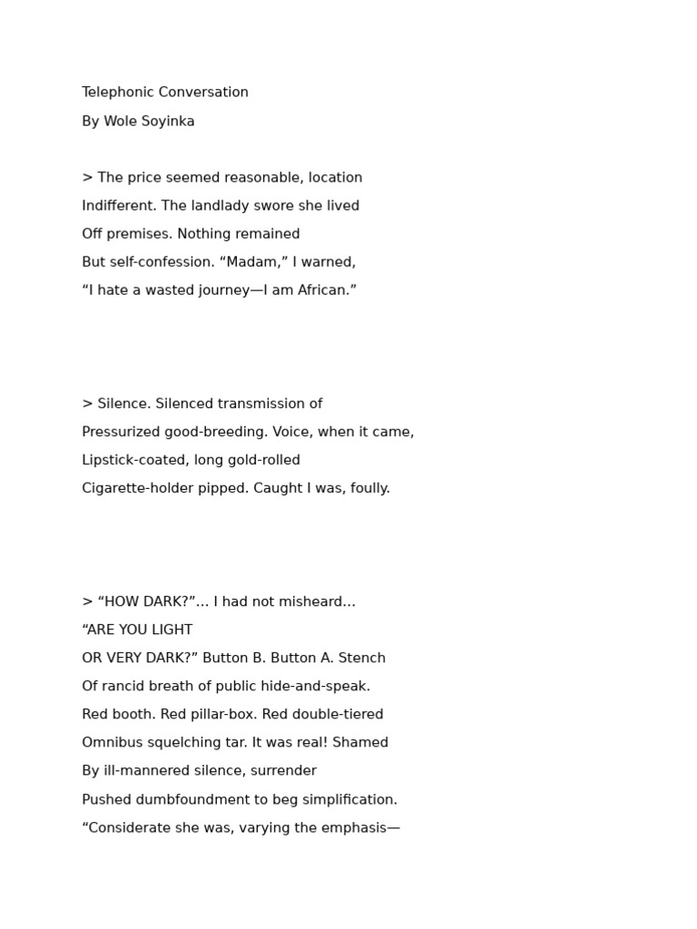 Telephonic Conversation | PDF