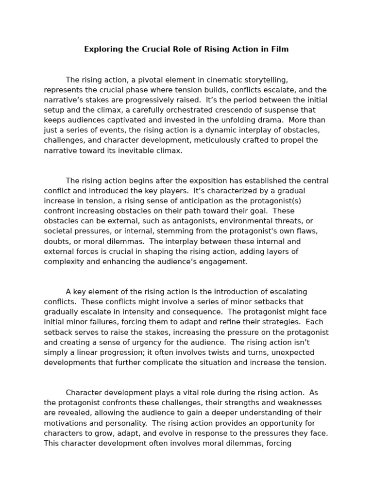 Exploring The Crucial Role of Rising Action in Film | PDF | Narrative