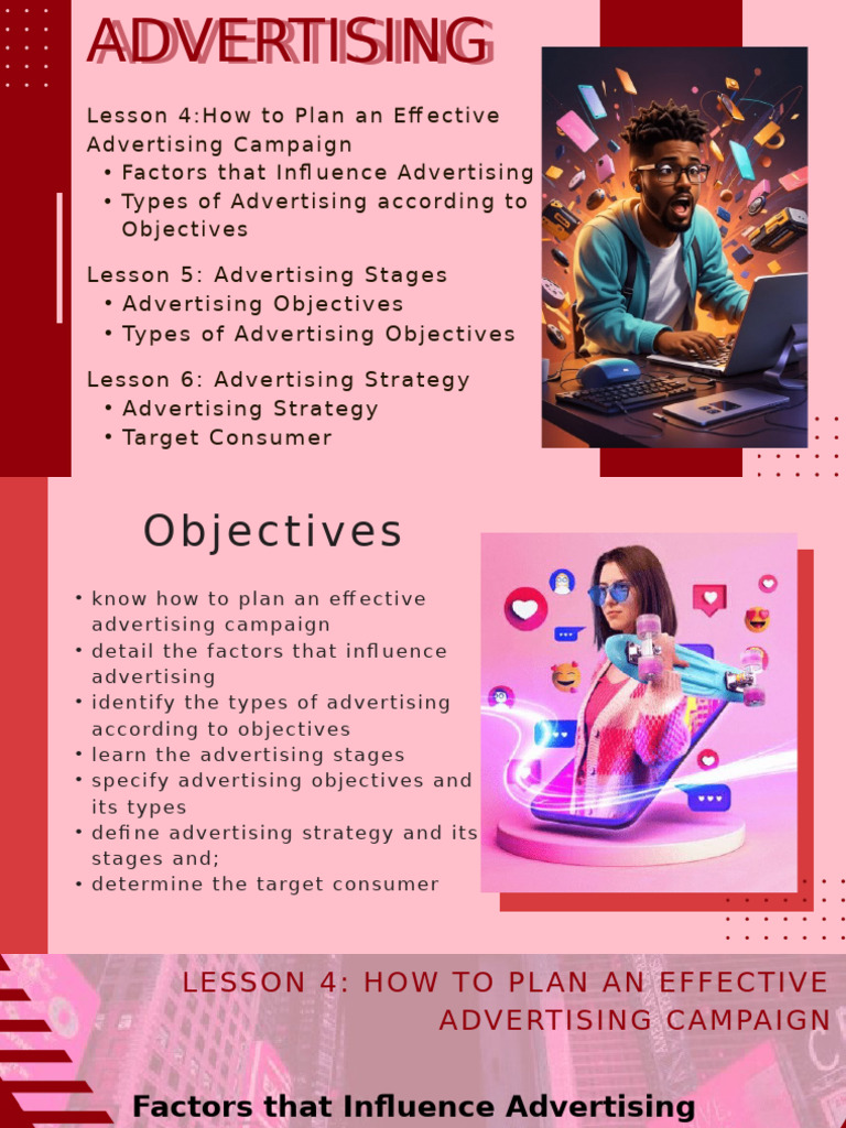 GROUP 5 Advertising Presentation Lesson 4 6 1 | PDF | Target Audience ...