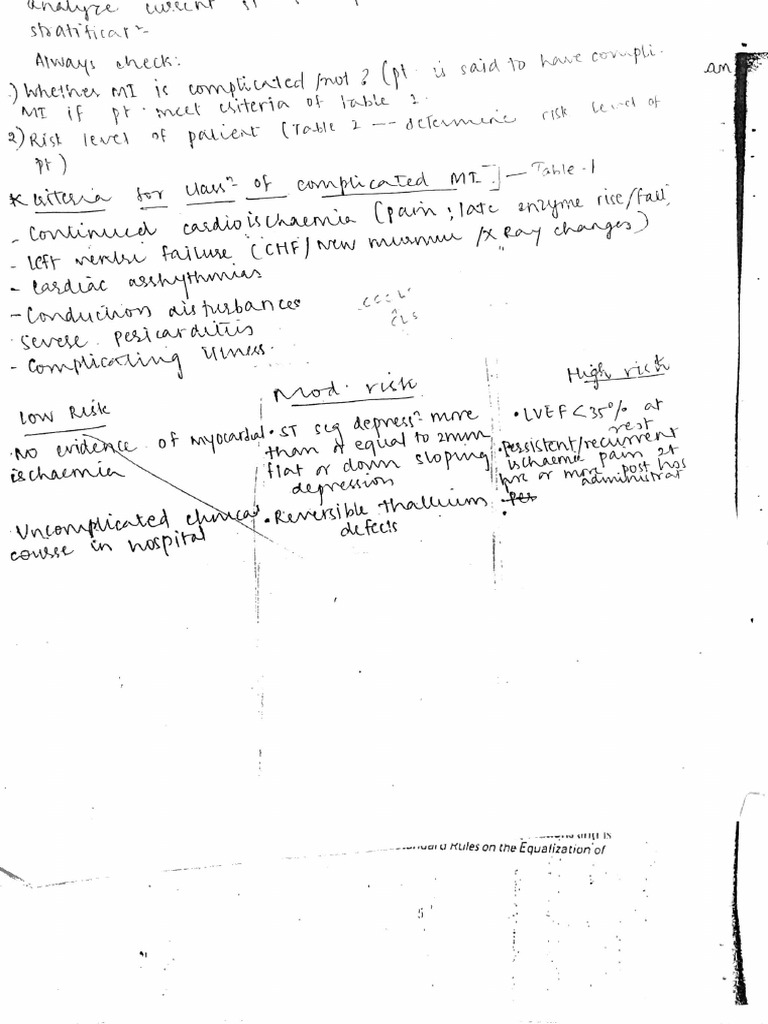 Myocardial Infarction, Risk Factor Stratification, Icf in Detail | PDF