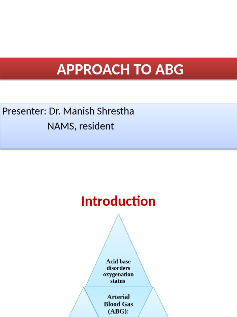 ABG Presentation Final | PDF | Clinical Medicine | Intensive Care Medicine