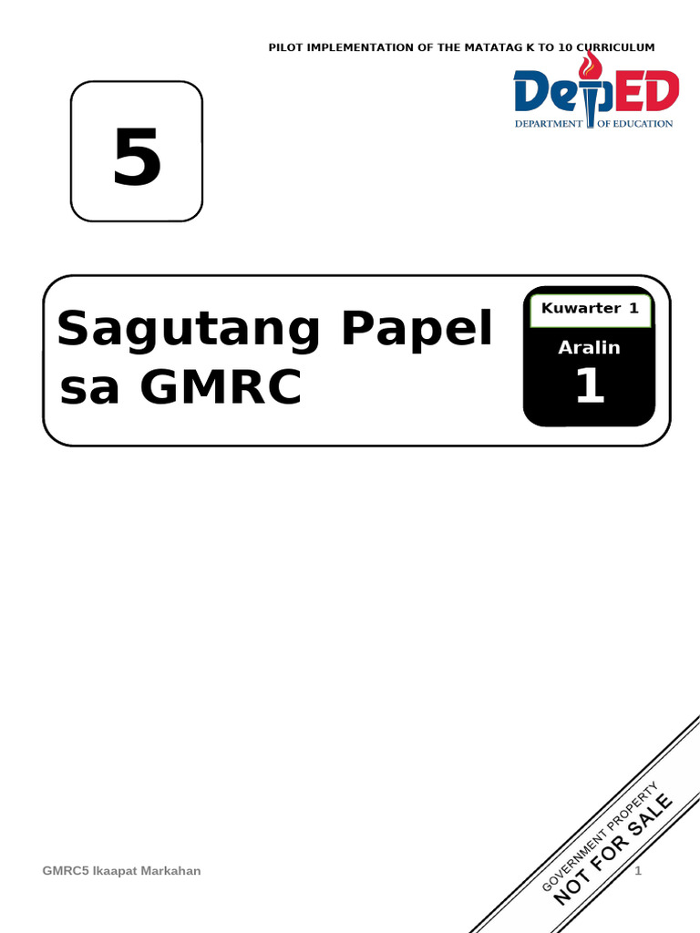 G5Q1W1 LAS GMRC (DepEd) | PDF