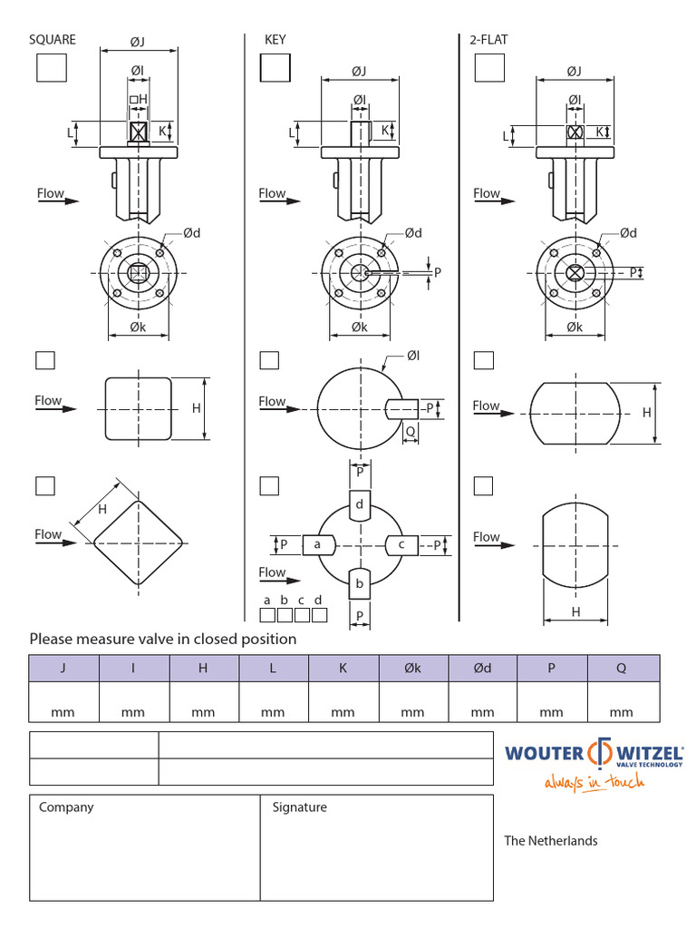 Topflange Data Sheet Invul Form SQUARE - 3 Pcs | PDF