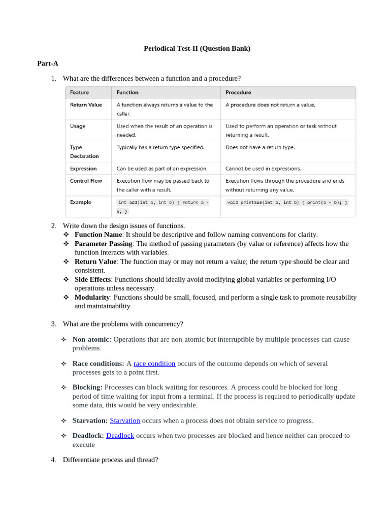 PPL-PT-II Question Bank Ans Key | PDF | Parameter (Computer Programming ...