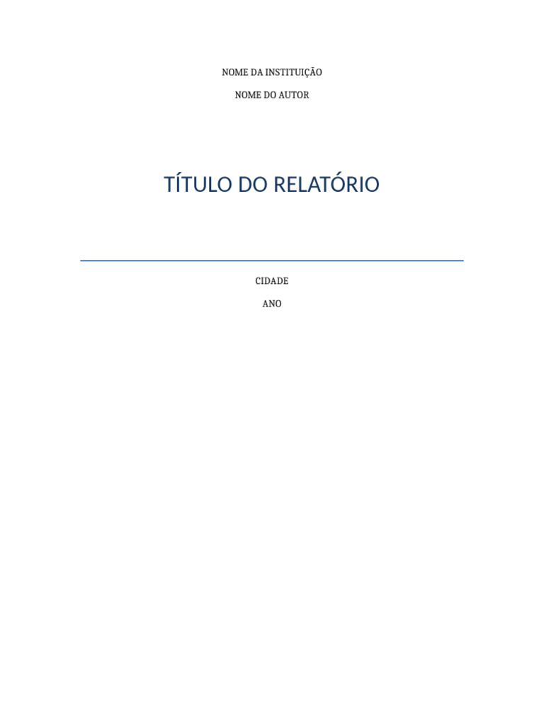 Modelo Relatorio Abnt | PDF