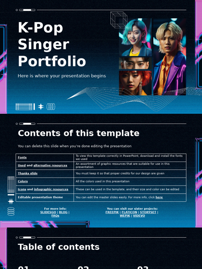 K-Pop Singer Portfolio Template | PDF | Planets | Solar System