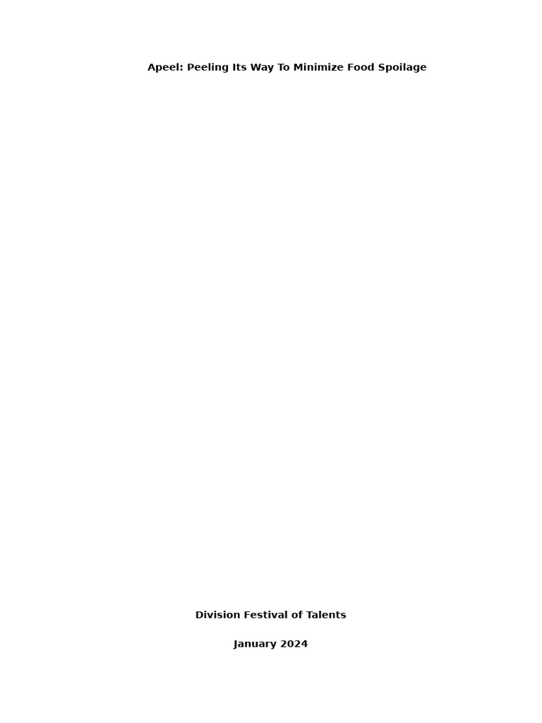 Apeel Coating: Addressing Food Spoilage | PDF | Agriculture | Food Security