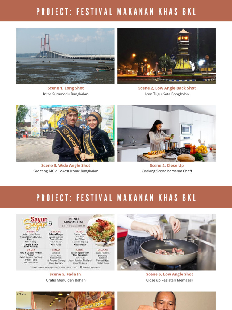 Konsep Liputan Storyboard Festival Makanan Khas 2022 | PDF