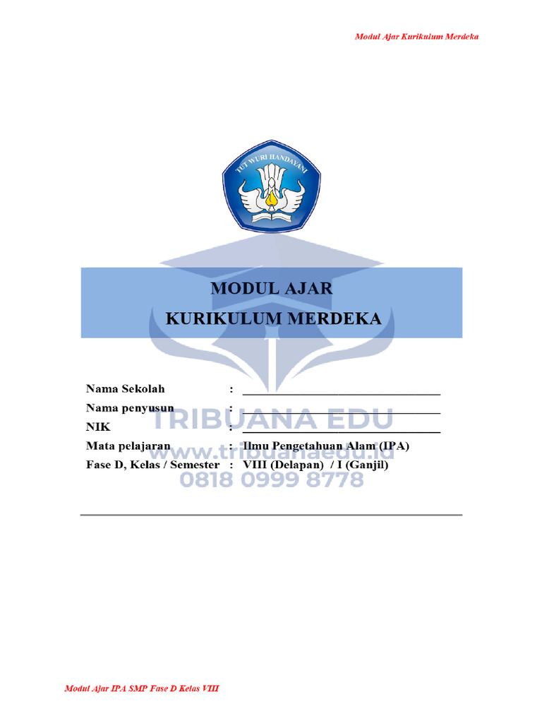 Modul Ajar IPA Kelas 8 - Adm Guru | PDF
