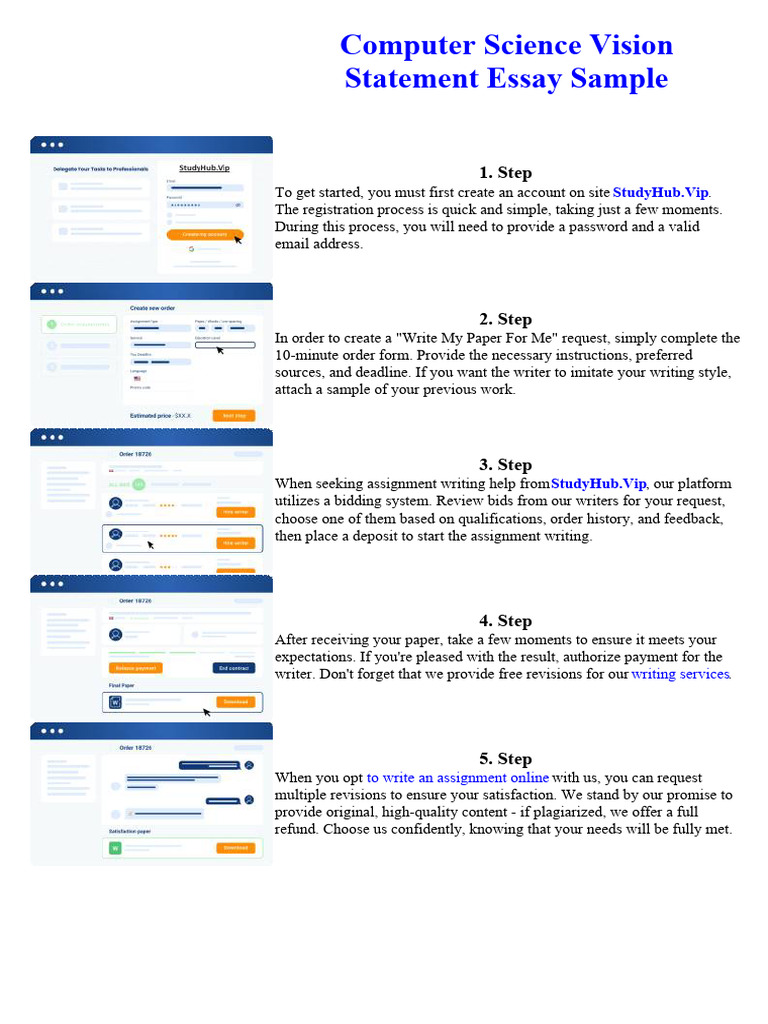 Computer Science Vision Statement Essay Sample | PDF | Antidepressant ...
