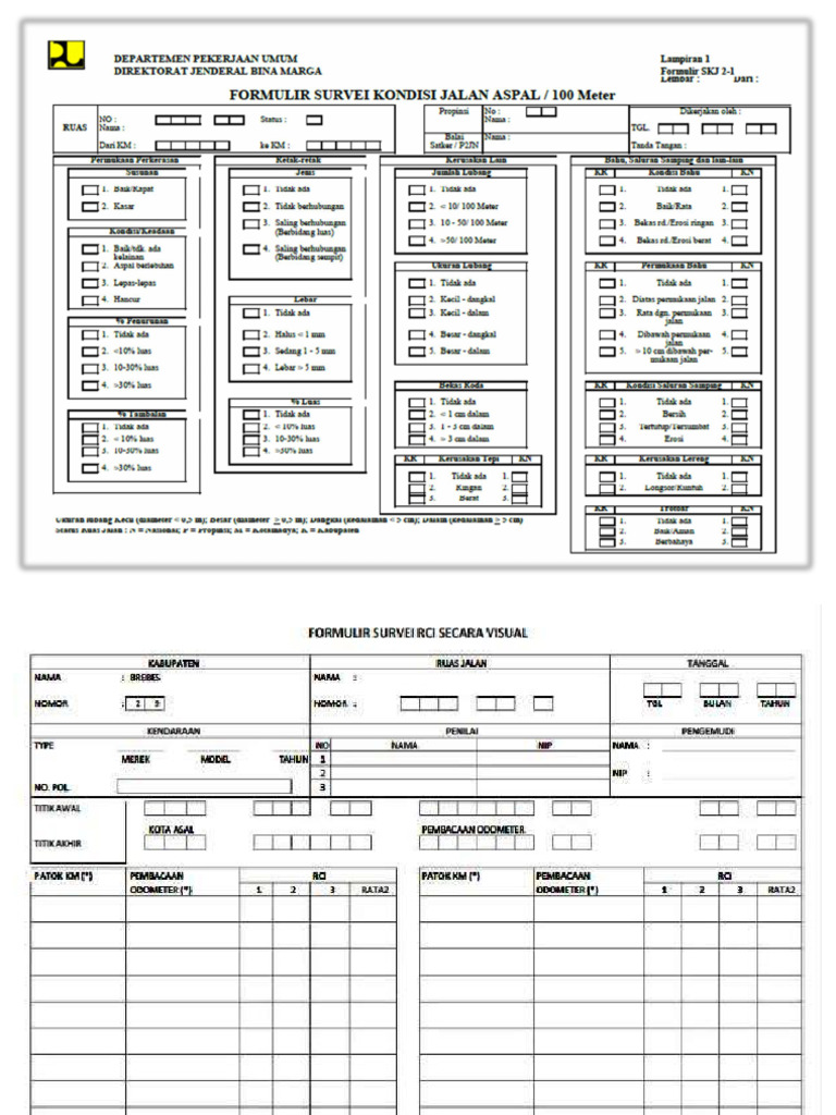 Form Survey SDI Dan RCI | PDF