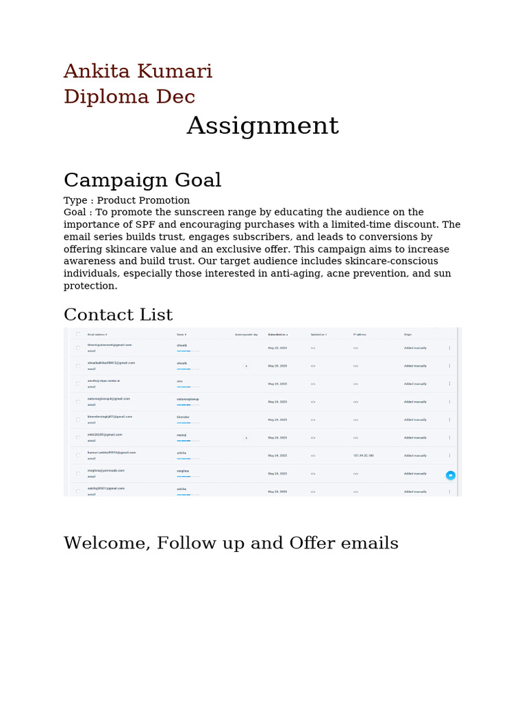 Ankita Kumari Assignment | PDF