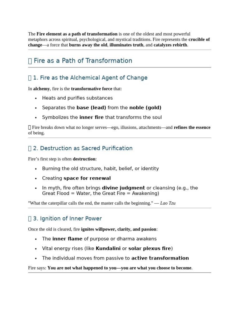 Fire As A Path of Transformation | PDF | Reincarnation | Fires
