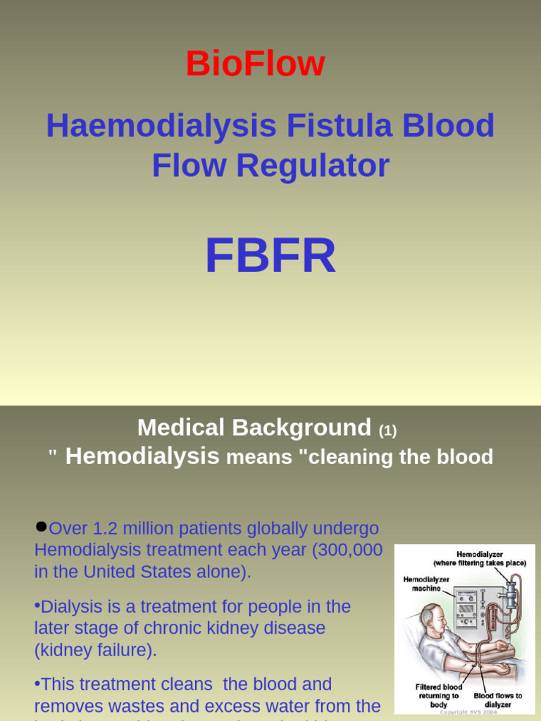 Fistula Blood Flow Regulator Overview | PDF | Hemodialysis | Vein