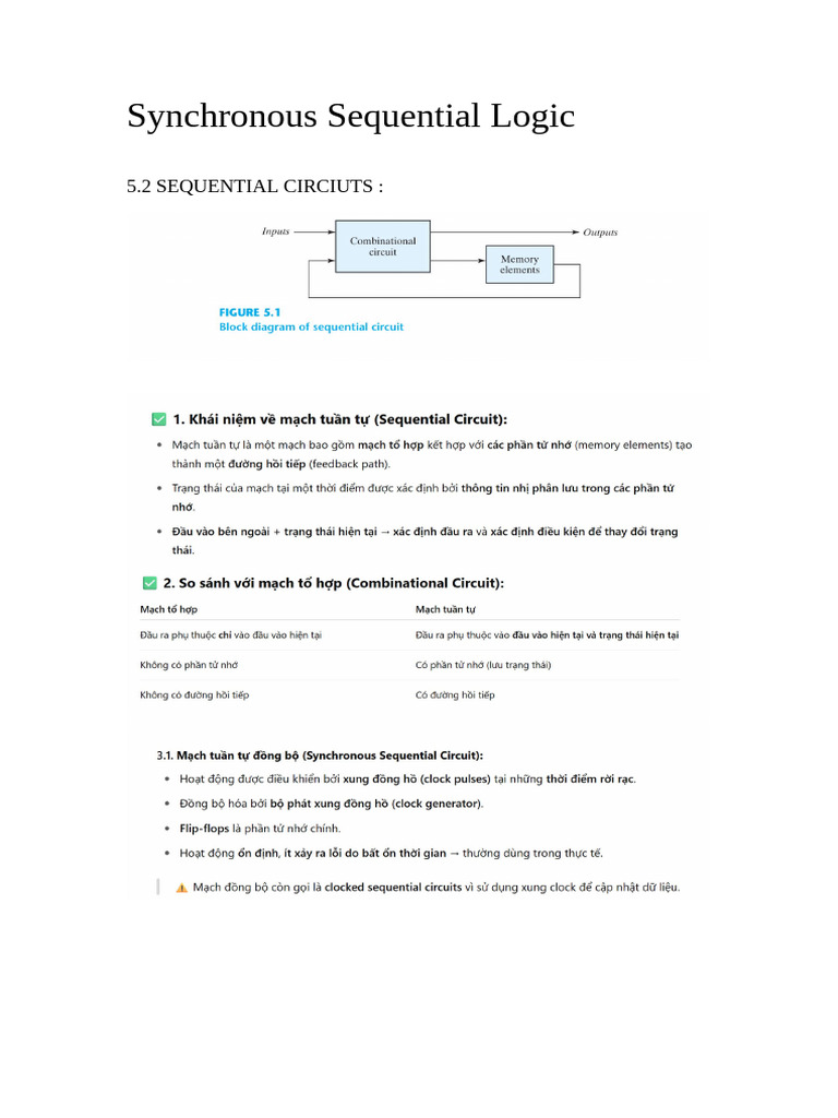 Synchronous Sequential Logic | PDF