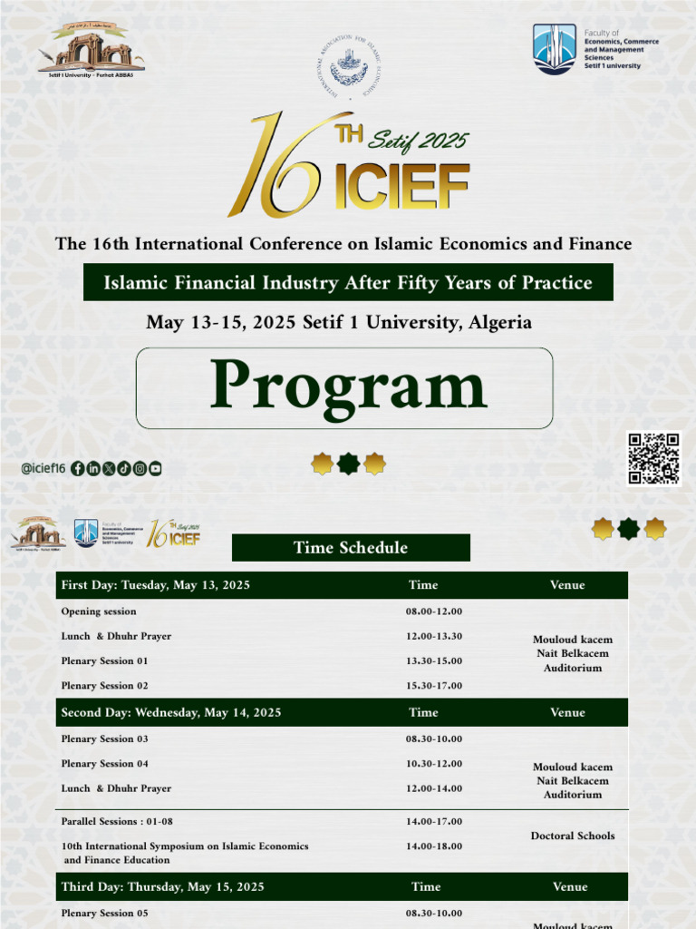 16th Islamic Finance Conference 2025 | PDF | Islamic Banking And ...