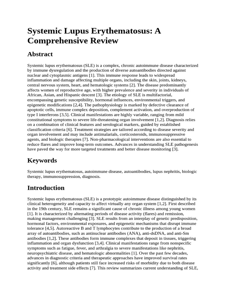 SLE Check | PDF | Immune System | Autoimmune Disease