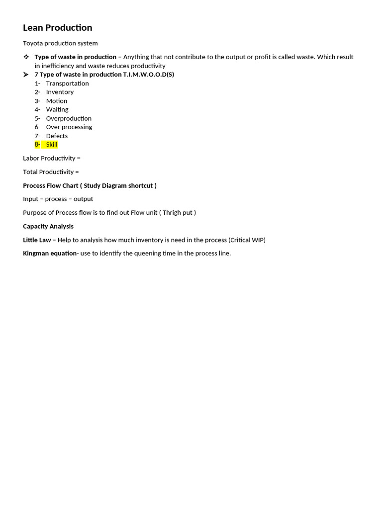 Lean Production | PDF