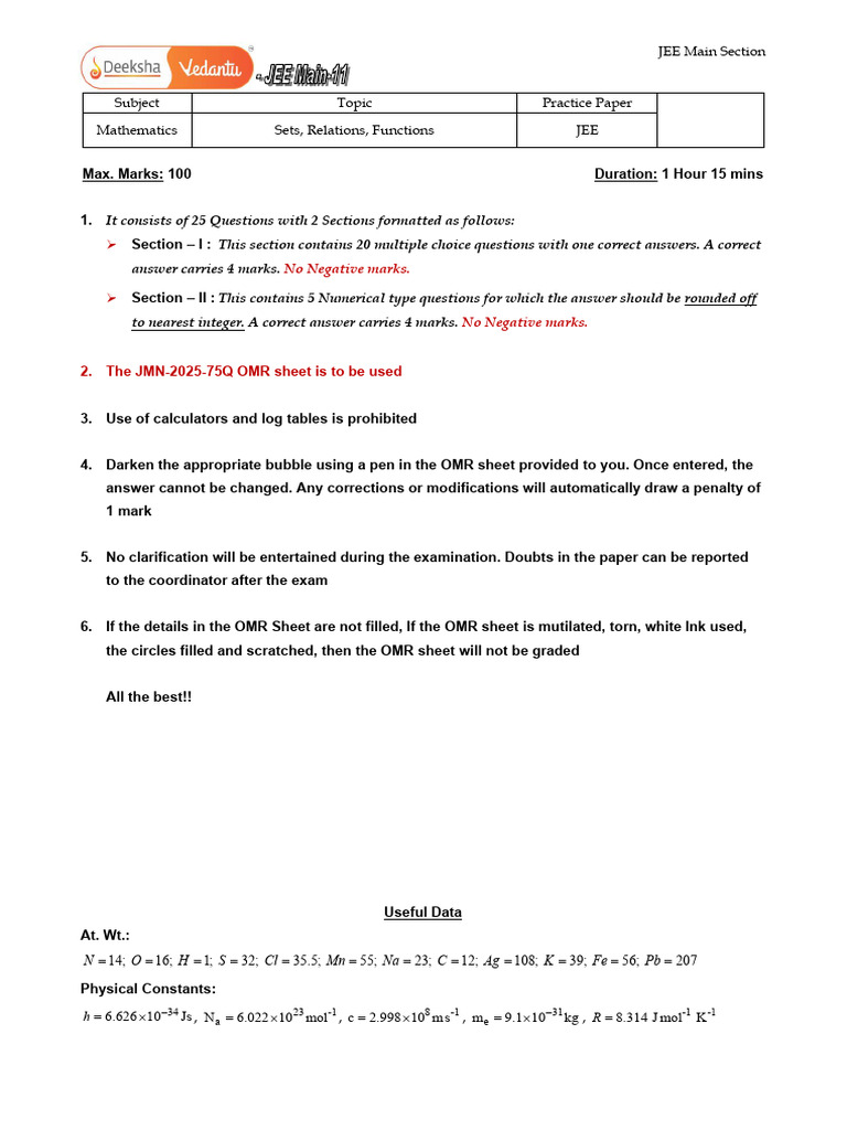 01-JMN11PP Mathematics - Solutions - M4 | PDF | Numbers | Function ...