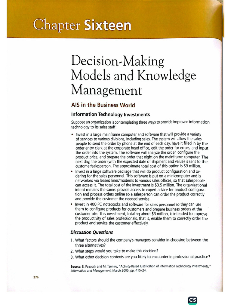 AIS-Chap-16-Decision-Making-Models | PDF