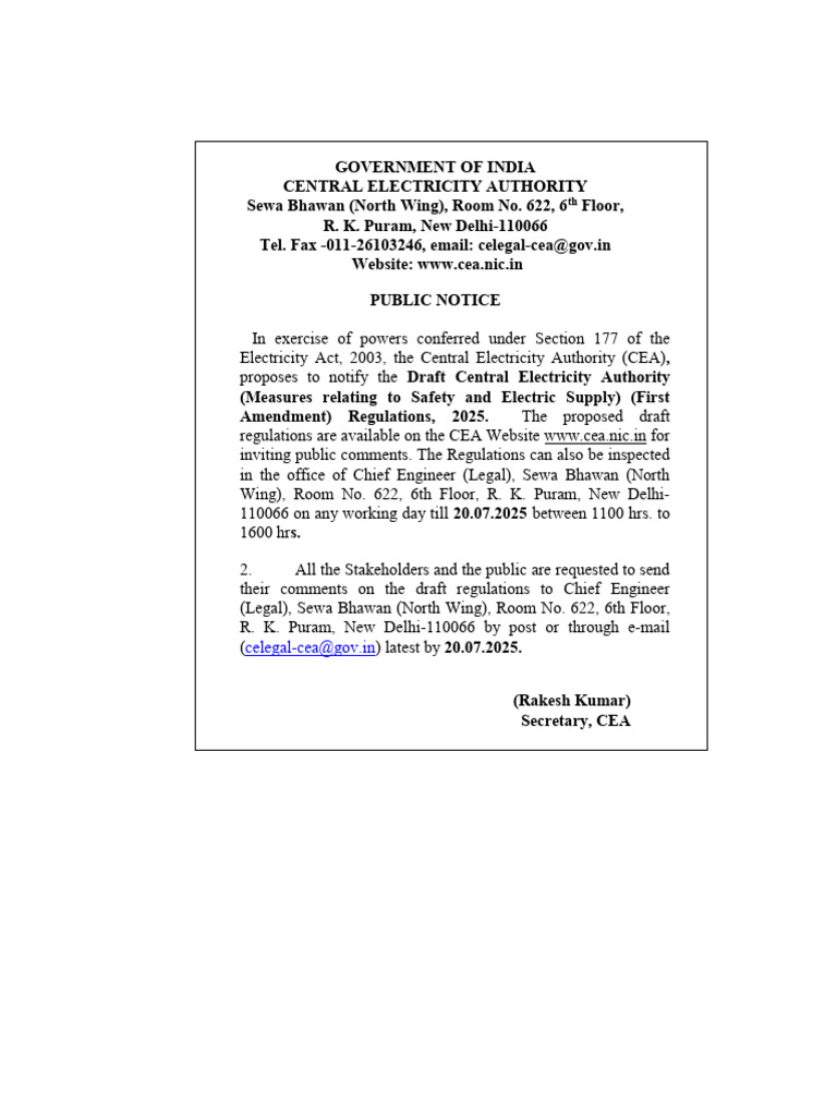 CEA BESS Safety Regulations 2025 - Draft | PDF | Fire Safety | Energy ...