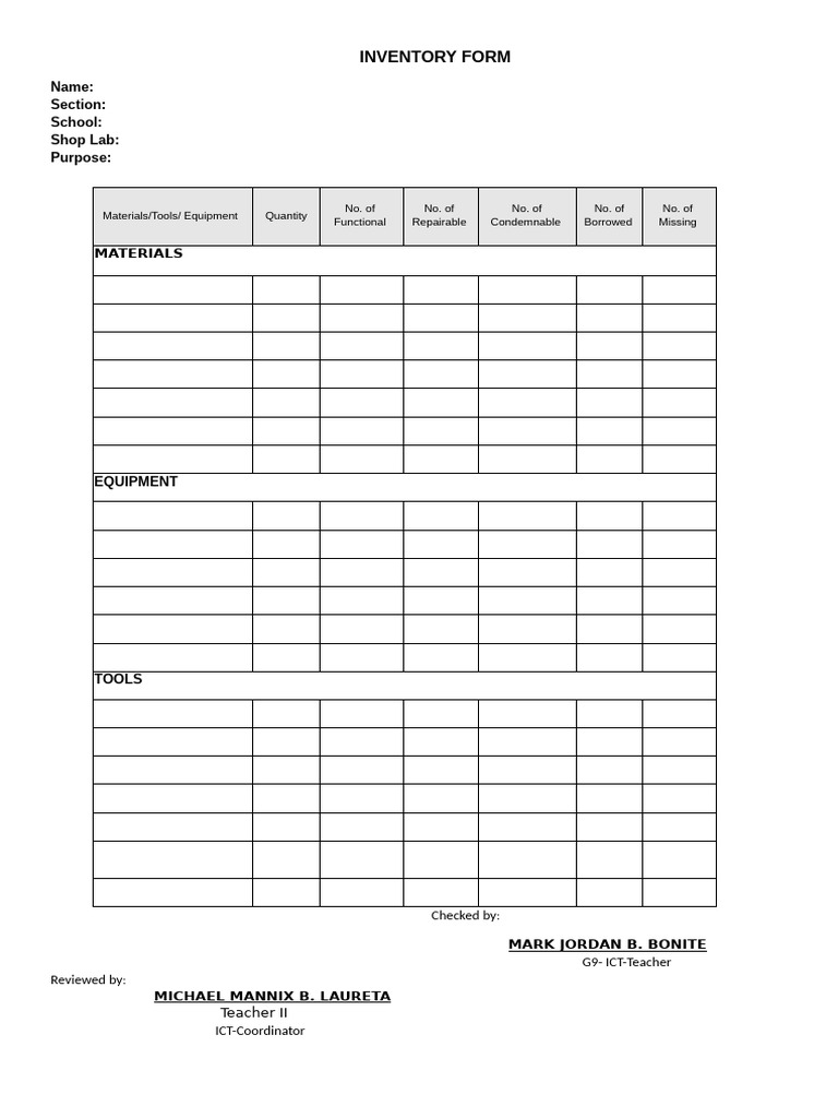 Activity 2-Inventory Form | PDF
