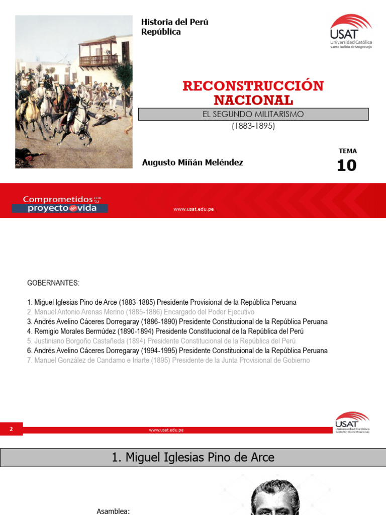 Reconstrucción Nacional (1883-1895) | PDF | Perú | Comunidad andina