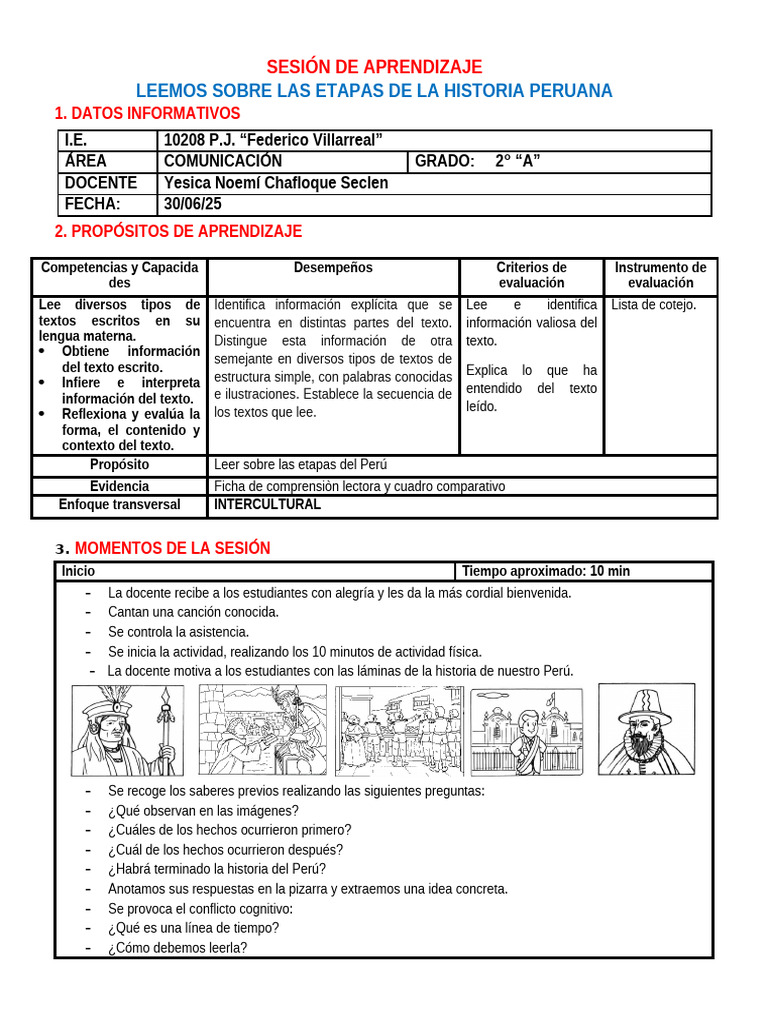 Etapas de la Historia Peruana para Niños | PDF | Comprensión lectora | Perú