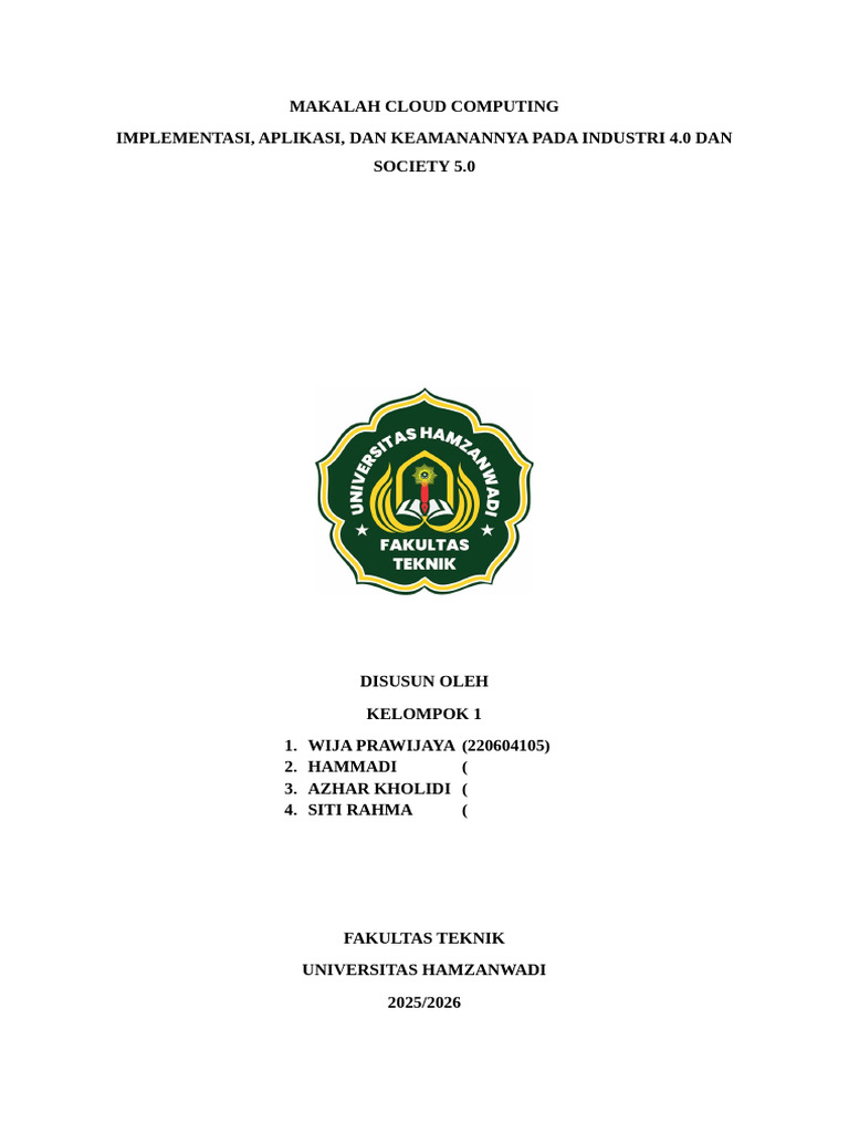 Makalah Cloud Computing - Final | PDF