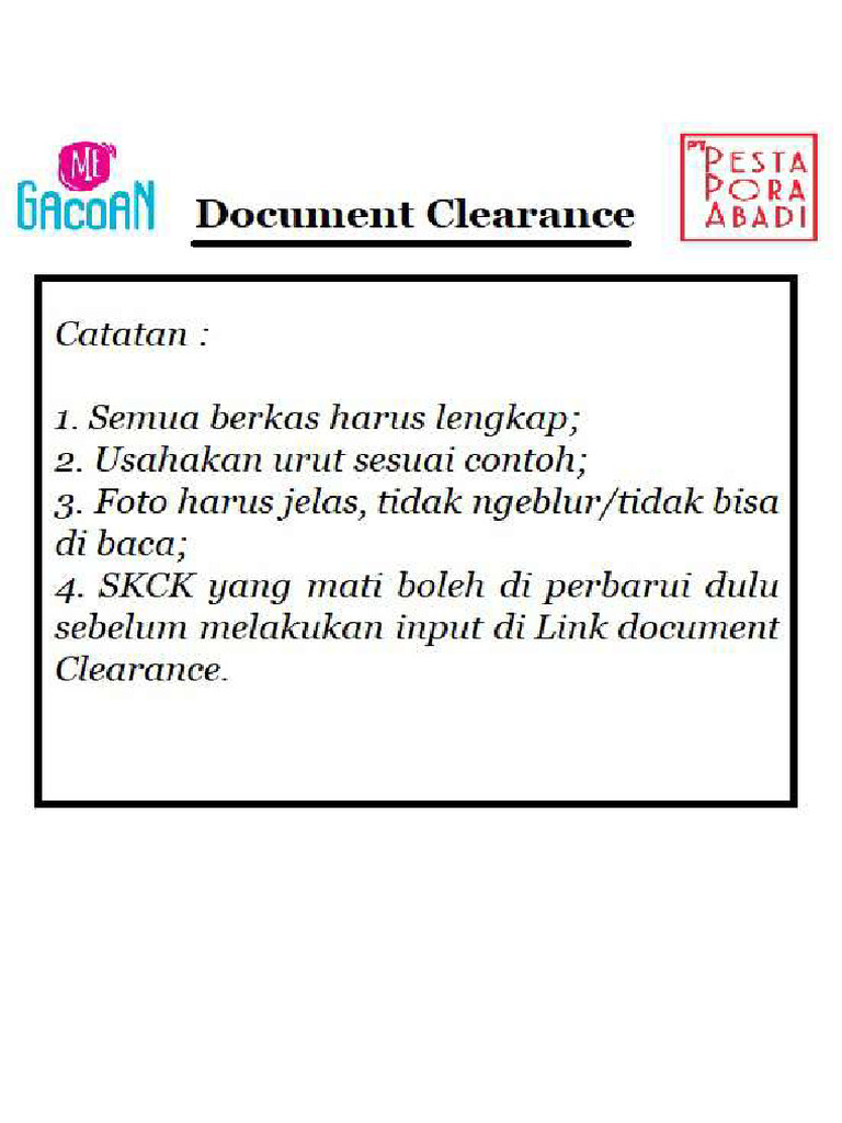 Contoh Pemberkasan - Crew Store - Mie Gacoan | PDF