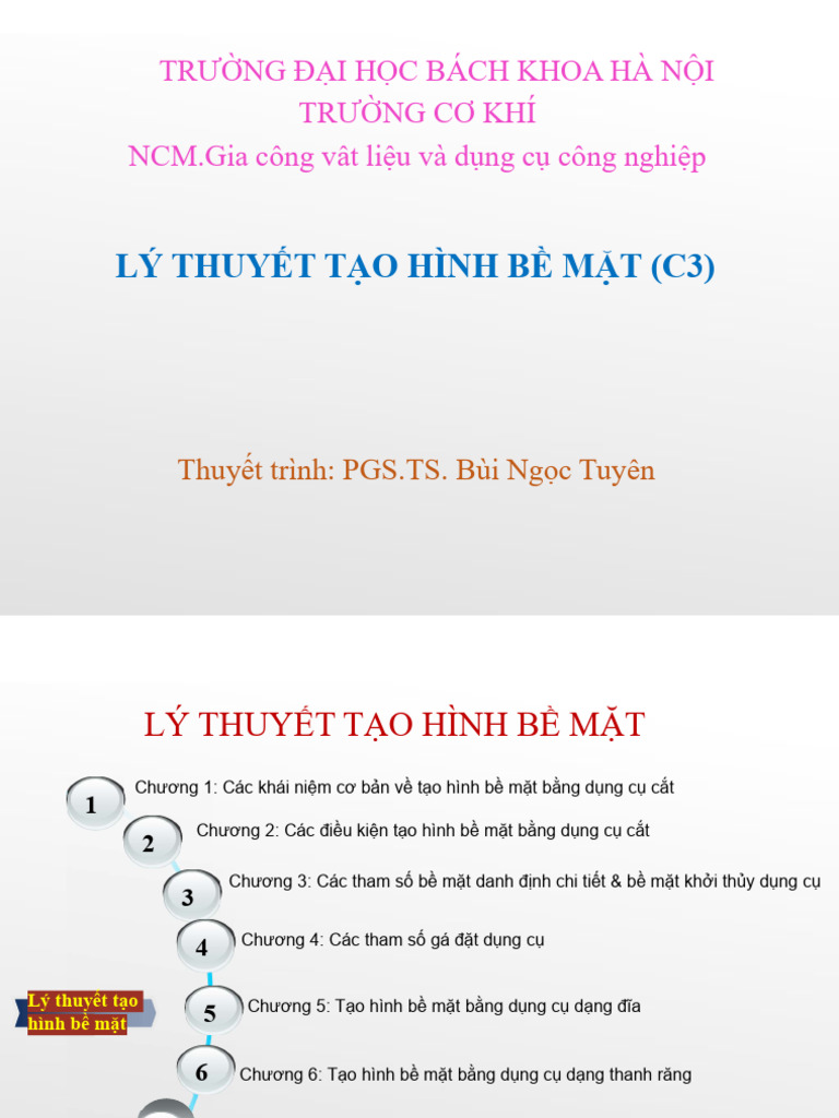 Ly Thuyet Tao Hinh Be Mat (C3) | PDF