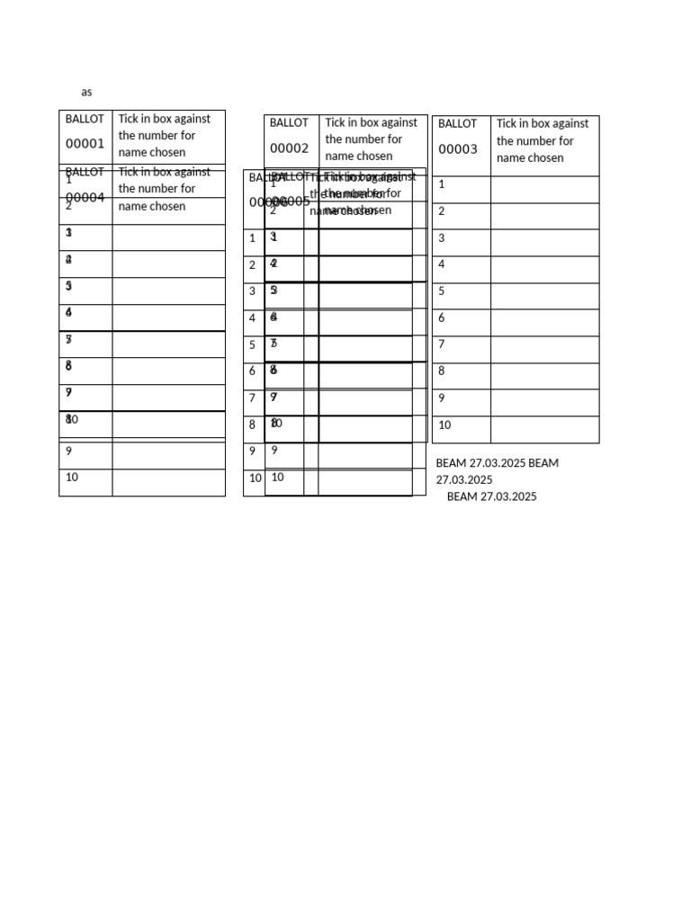 Beam Ballots | PDF