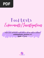 AQA GCSE Food Tests Practical Guide | PDF | Ethanol | Materials